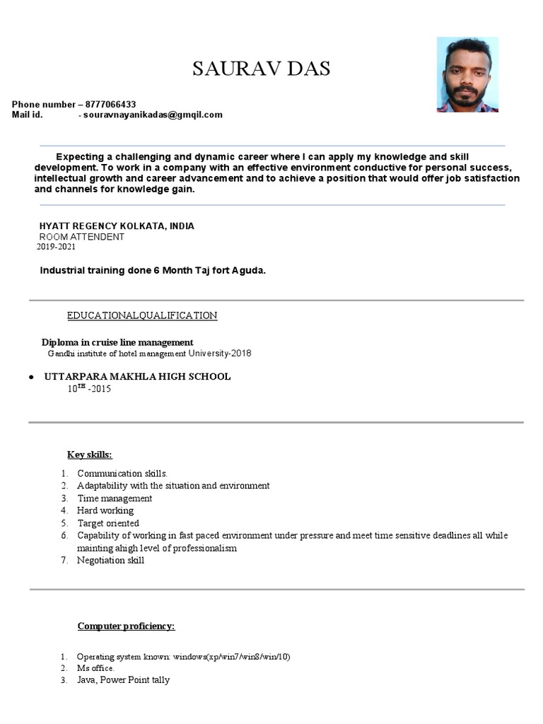 Sourav Das C.V 2 | PDF