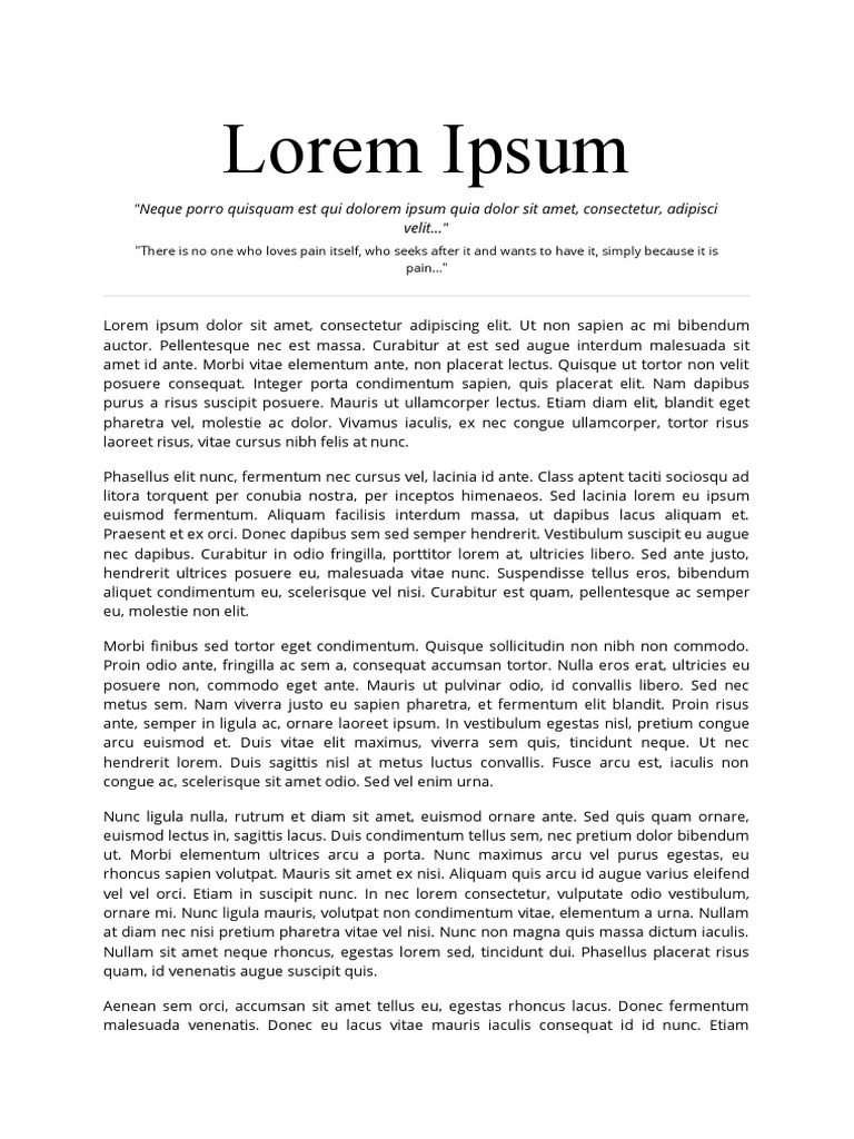 Lorem Ipsum | PDF