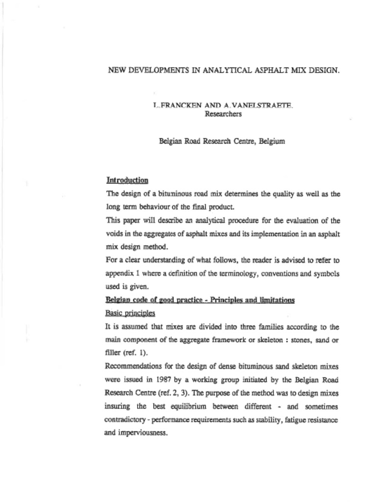 New Developments in Analytical Asphalt Mix Design | PDF