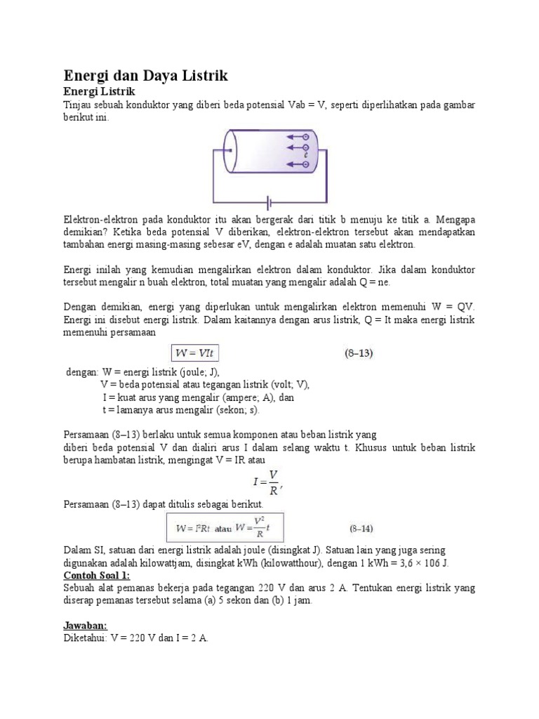 Energi Dan Daya Listrik Pdf