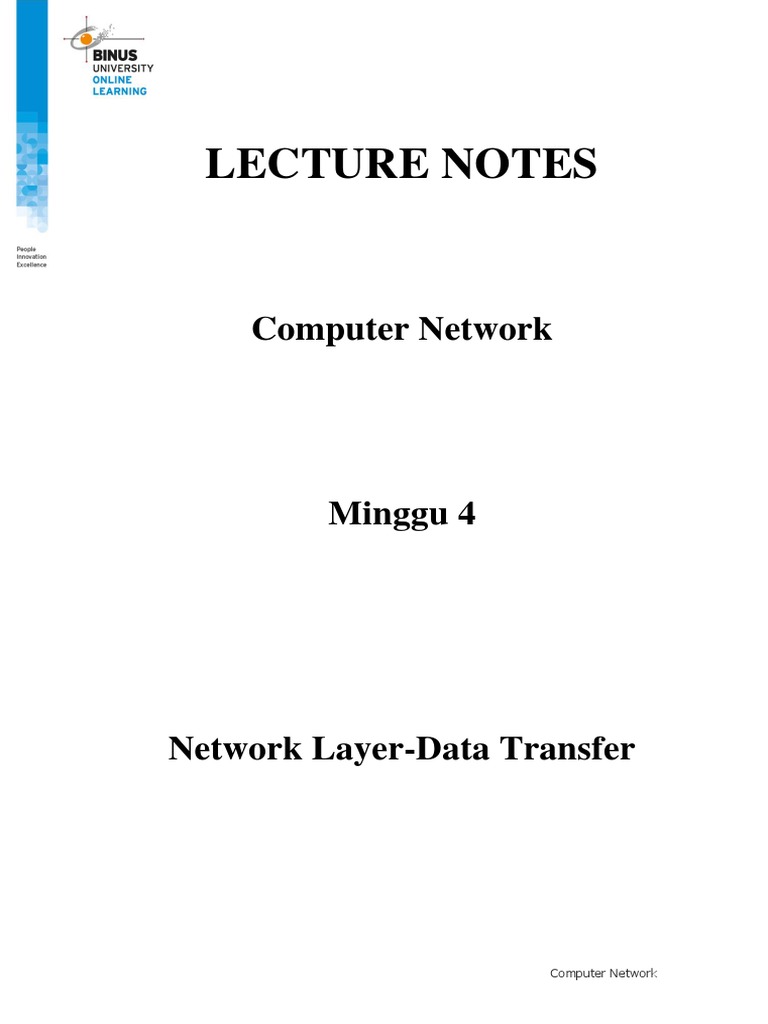 LN04-Network Layer-Data Transfer | PDF