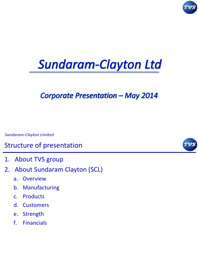 SCL Corporate Presentation | PDF | Transport | Automotive Industry