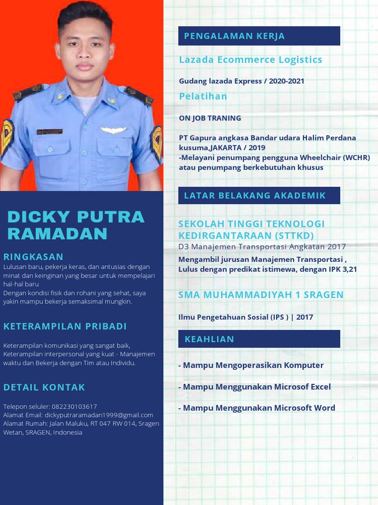 CV Dicky Putra Ramadan | PDF