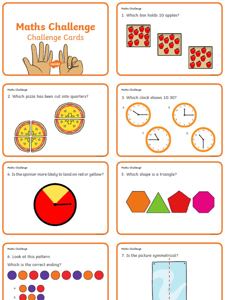 Ca N 33 Grade 1 Math Challenge Cards English Canadian Pdf