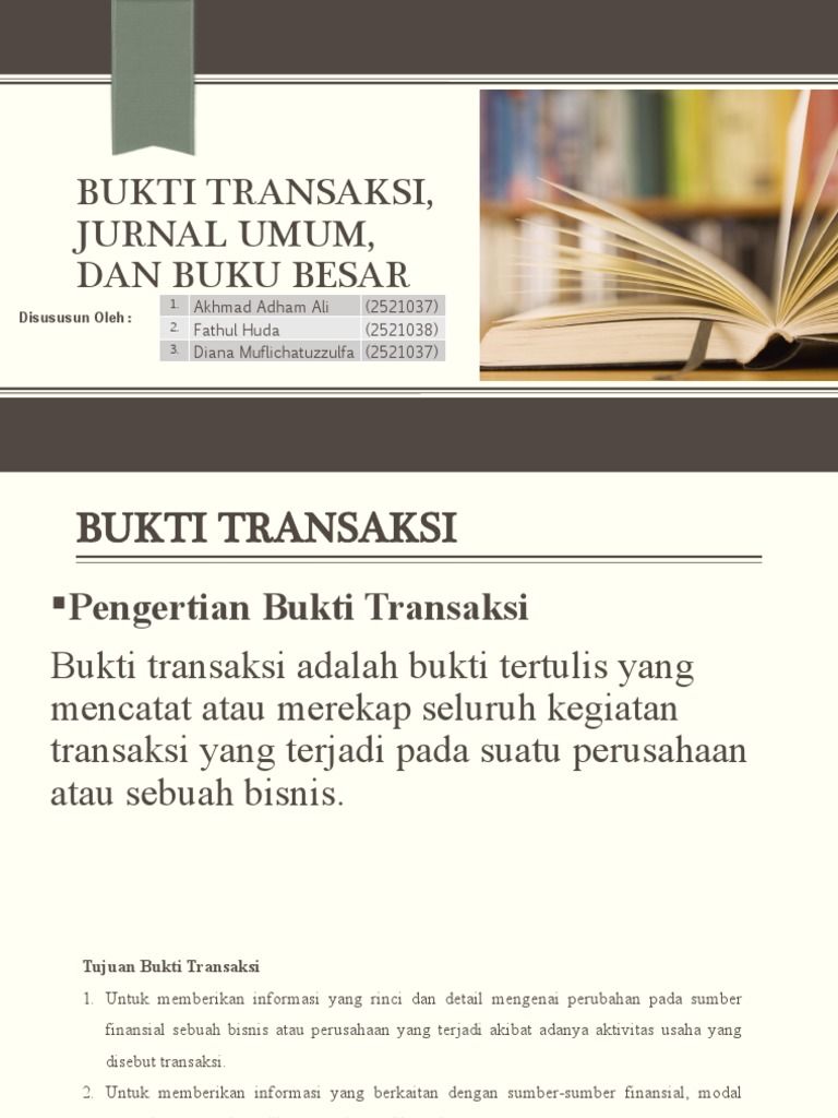 Bukti Transaksi dan Jurnal Umum | PDF