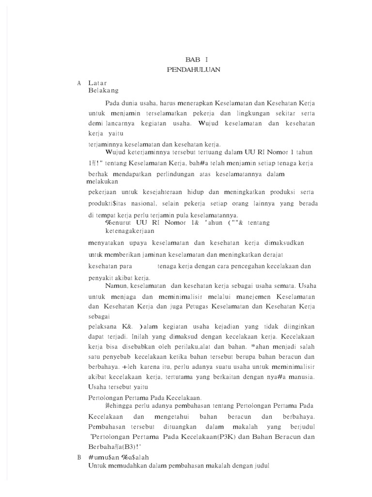 (PDF) Makalah Pertolongan Pertama Pada Kecelakaan (P3K) | PDF