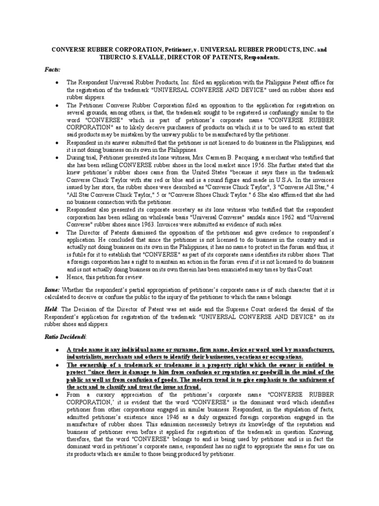 Trademark Dispute Over Confusingly Similar Corporate Name | PDF | Trademark | Private Law