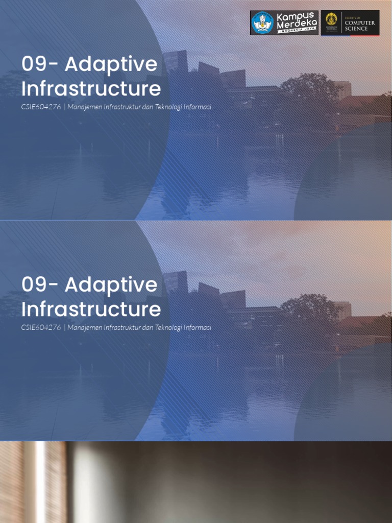 09 Adaptive Infrastructure | PDF