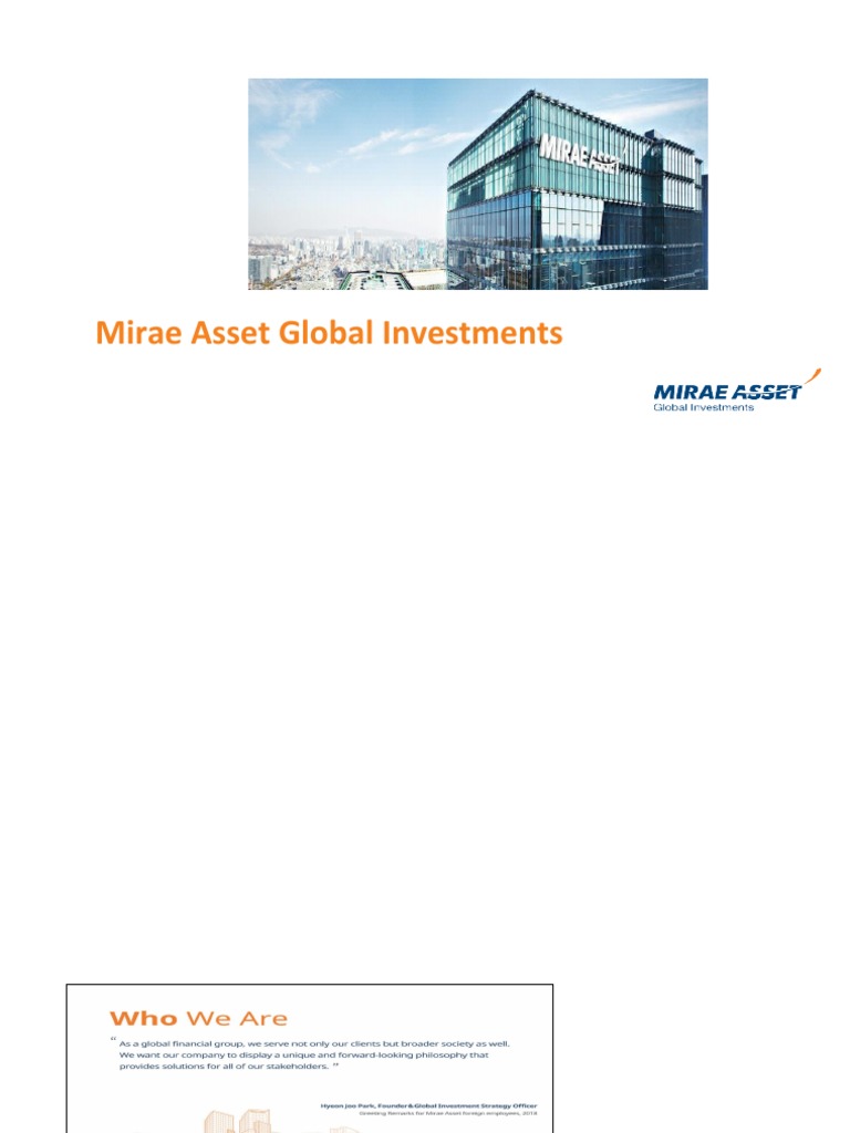 Mirae Asset Global Investments Overview | PDF | Exchange Traded Fund ...