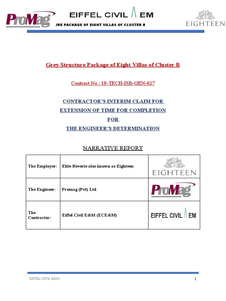 Delay Narrative revised-EOT | PDF | Damages | Employment