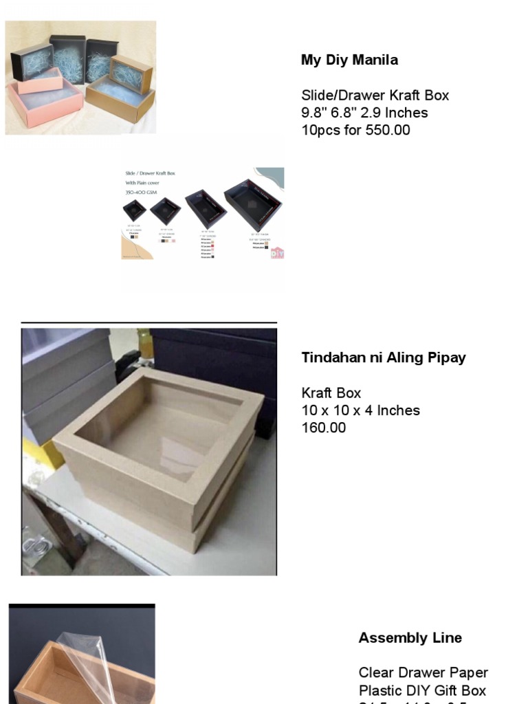 DIY Kraft and Clear Gift Boxes Guide | PDF