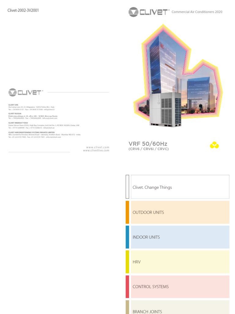 Clivet VRF | PDF | Heat Pump | Heat Exchanger