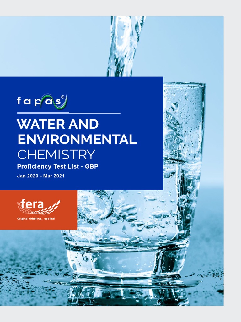Fapas Price List 2020 - Water & Environmental Chemistry - 0 | PDF | Ph ...