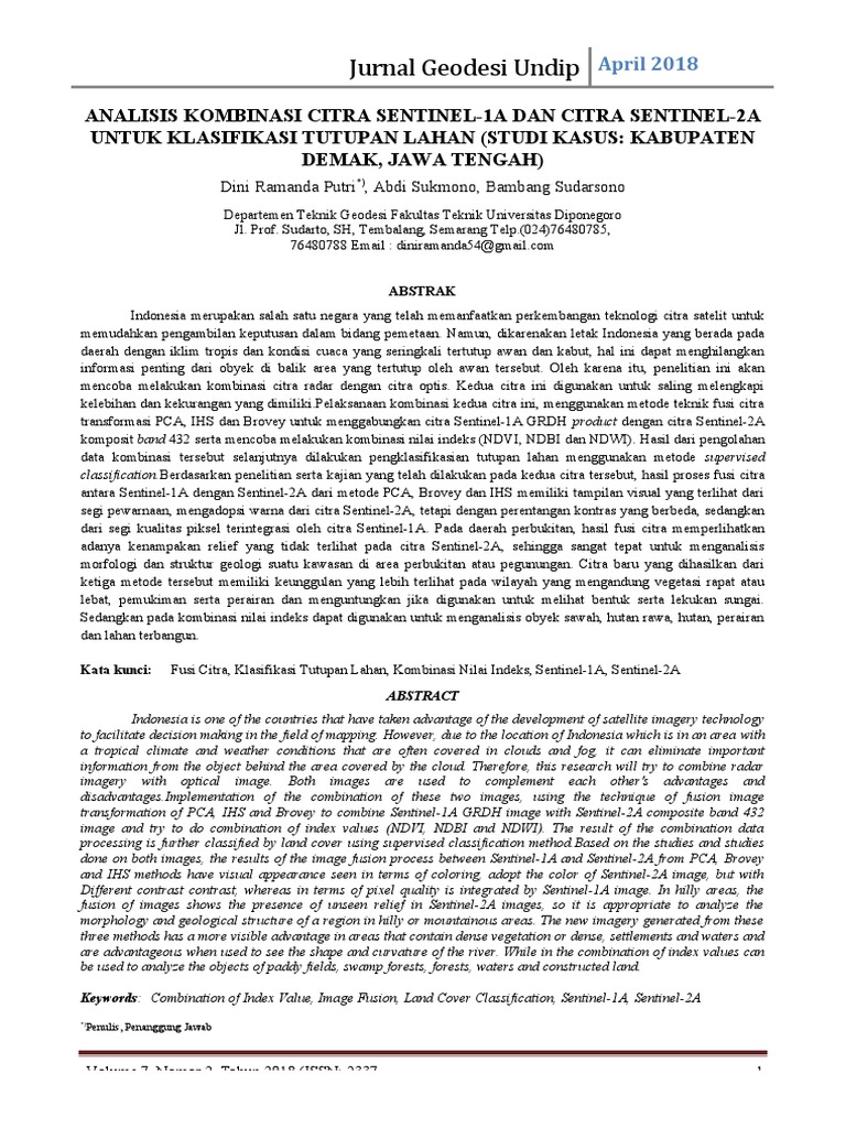 Rumus NDWI pada Citra Sentinel-2 | PDF | Komputer