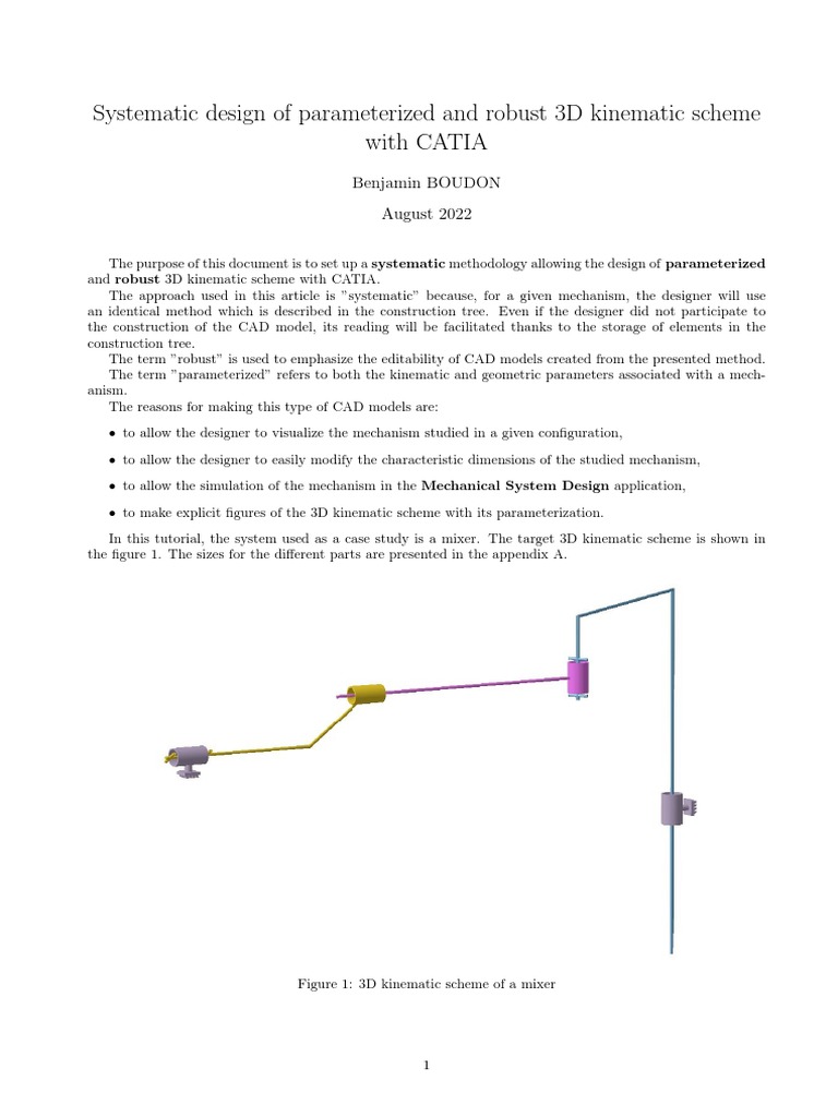 3D Kinematic Scheme With 3DExperience | PDF | 3 D Computer Graphics | Coordinate System