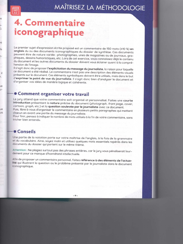 DCG Methodologie - COMMENTAIRE ICONOGRAPHIQUE | PDF