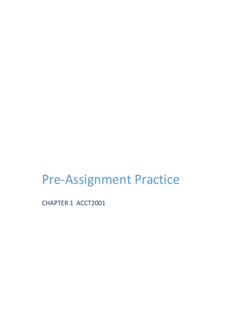 CH 1 Pre-Assignment Practice | PDF | Cost | Business Process