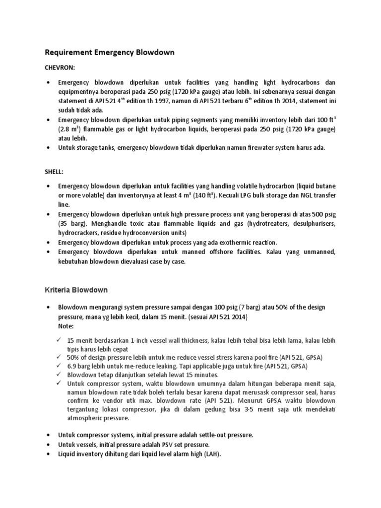Blowdown Fundamentals | PDF
