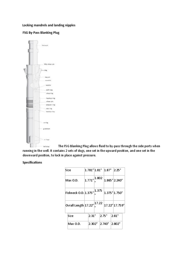 Locking Mandrels and Landing Nipples Guide | PDF | Tools | Mechanical ...