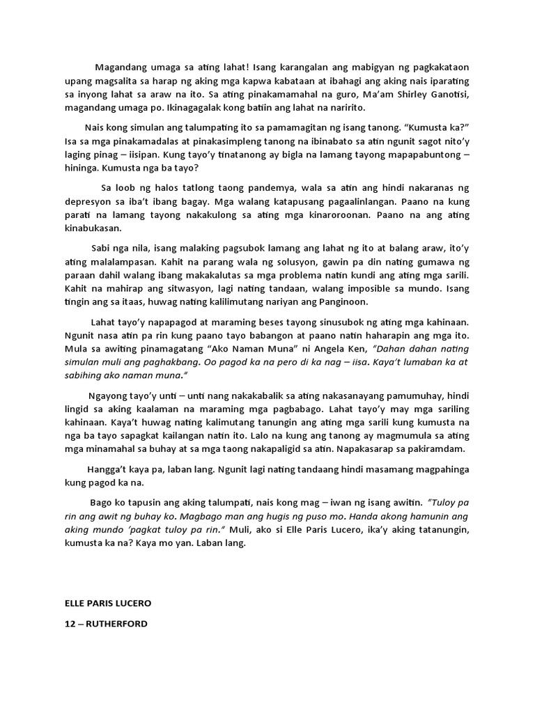 Talumpati | PDF