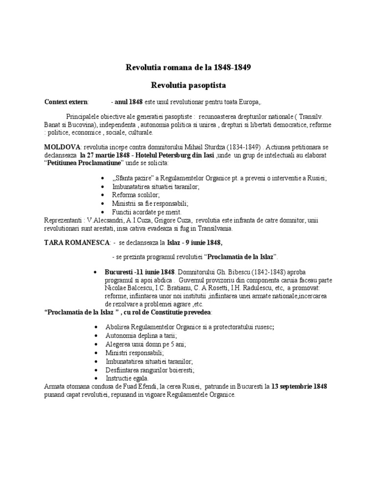Revolutia Romana de La 1848 | PDF