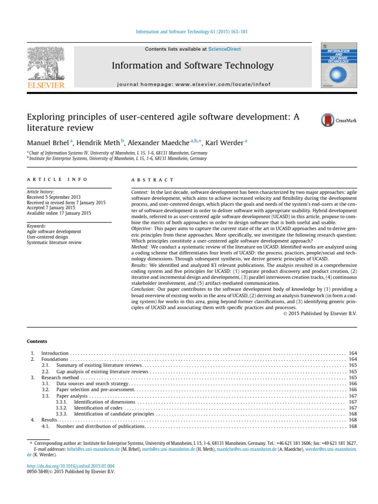 J Infsof 2015 01 004 | Download Free PDF | Agile Software Development | Usability