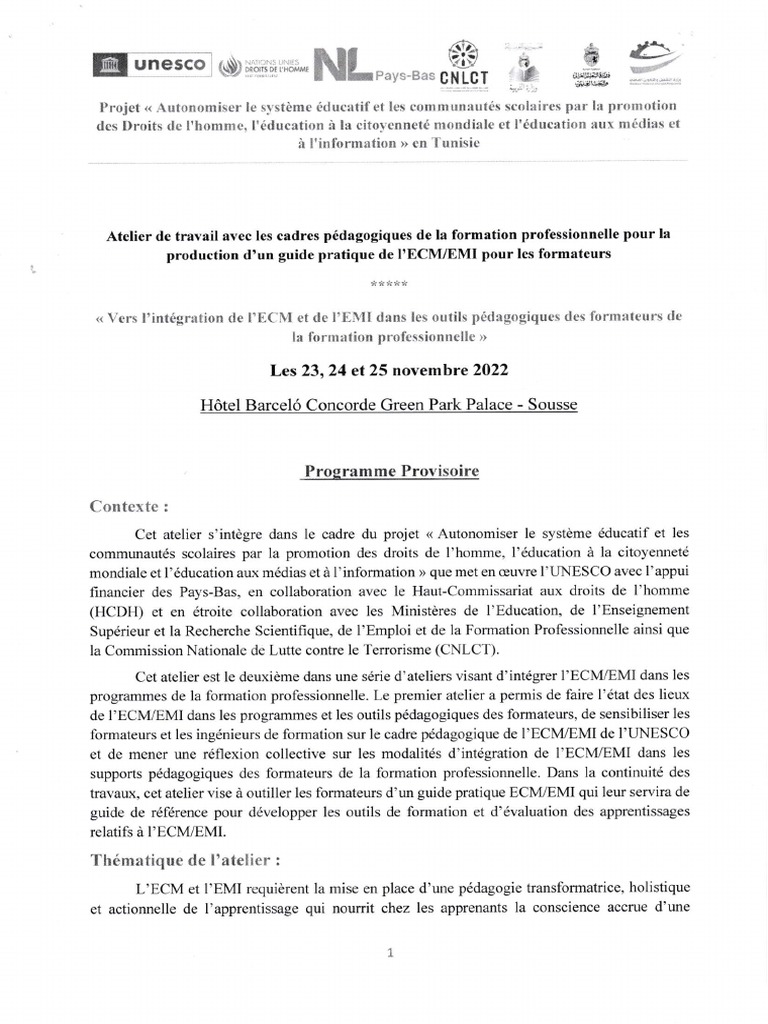 Note Atelier 1 | PDF