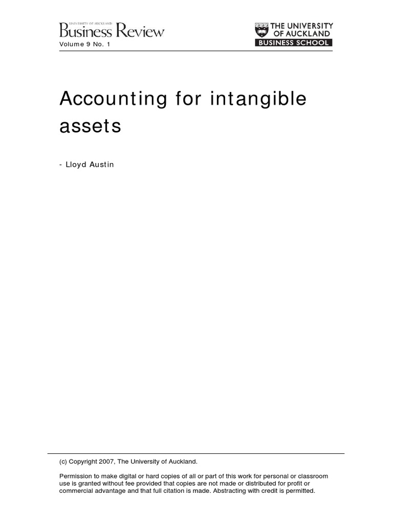 Accounting For Intangible Assets | PDF | Goodwill (Accounting ...
