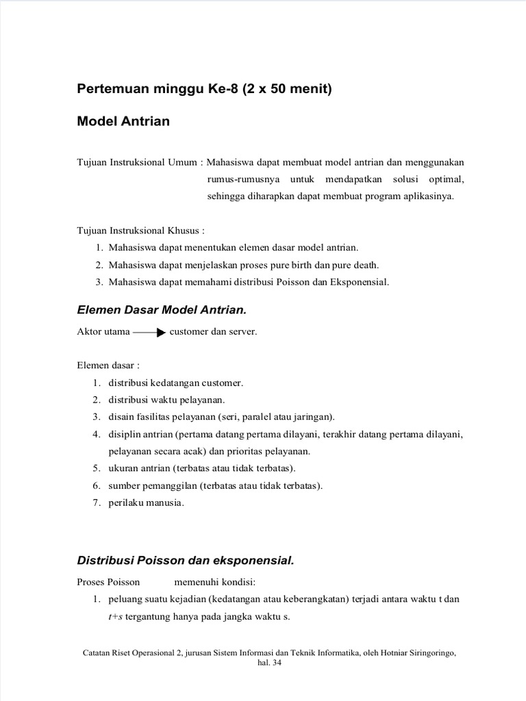 Dokumen - Tips Catatan Kuliah 2 Riset Operasional 2 | PDF