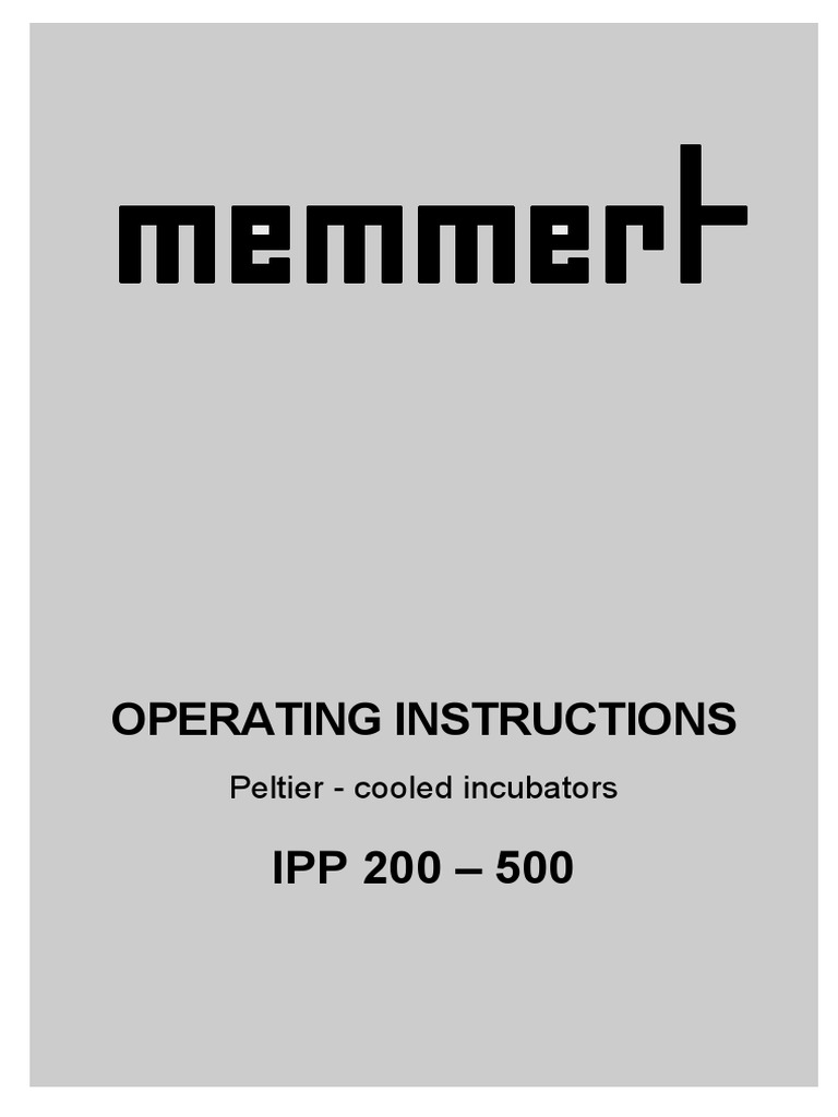 Memmert IPP 200-500 | PDF | Personal Computers | Printer (Computing)