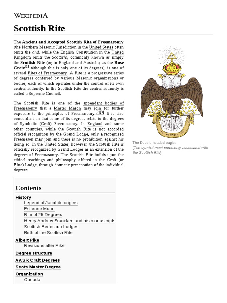 Scottish Rite | PDF | Freemasonry | Masonic Lodge