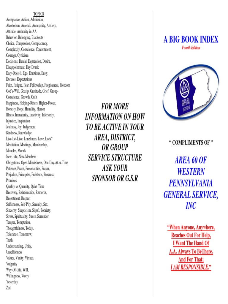 Aa Big Index | PDF | Alcoholics Anonymous | Conscience