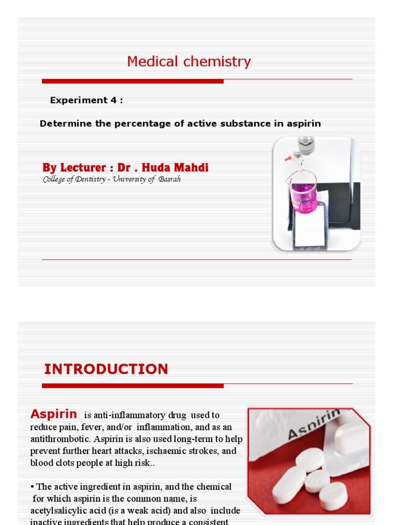 Titration of Aspirin's Active Ingredient | PDF | Titration | Chemistry