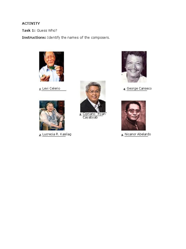 MUSIC 10 3rd Quarter Lesson 1. | PDF