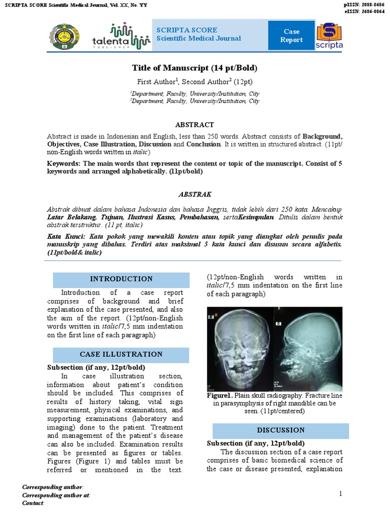 Template Case Report | PDF | Preventive Healthcare | Citation