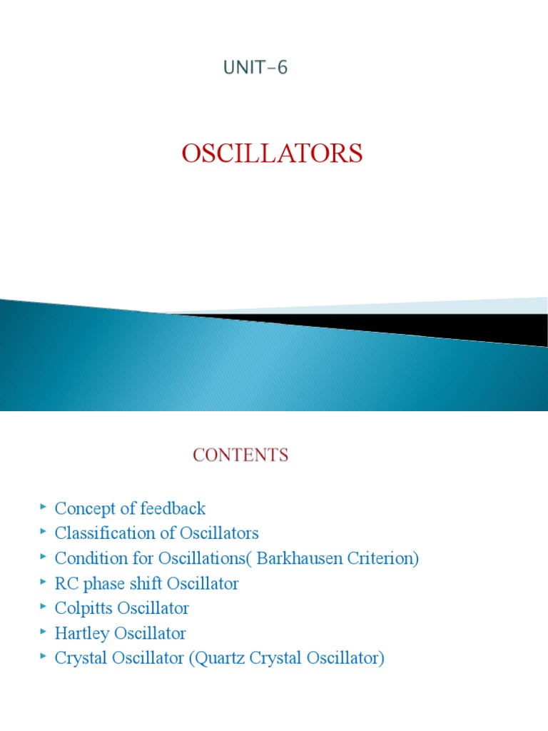Unit - 6, AEC | PDF | Electronic Oscillator | Inductor