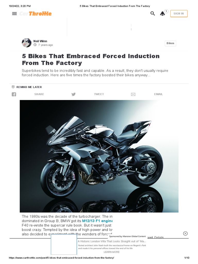5 Bikes That Embraced Forced Induction From The Factory | PDF ...