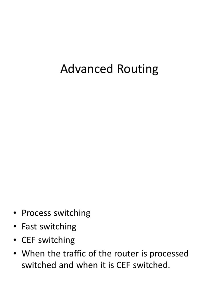 Advanced Routing | PDF | Communications Protocols | Internet