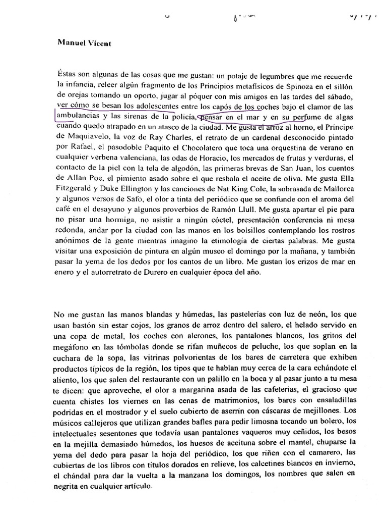 Manuel Vicent - Me Gusta No Me Gustamio | PDF
