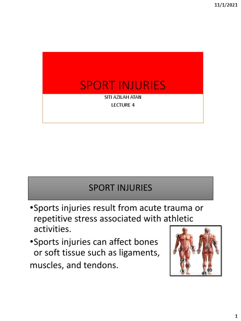 SPORT INJURIES HMS Week 4 | PDF | Tendon | Soft Tissue