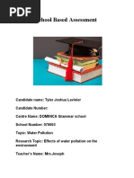 Sba Sample - Csec Math | PDF | Questionnaire | Chart