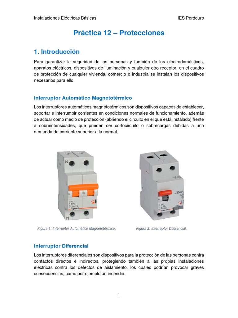 Practica 12-Protecciones | PDF