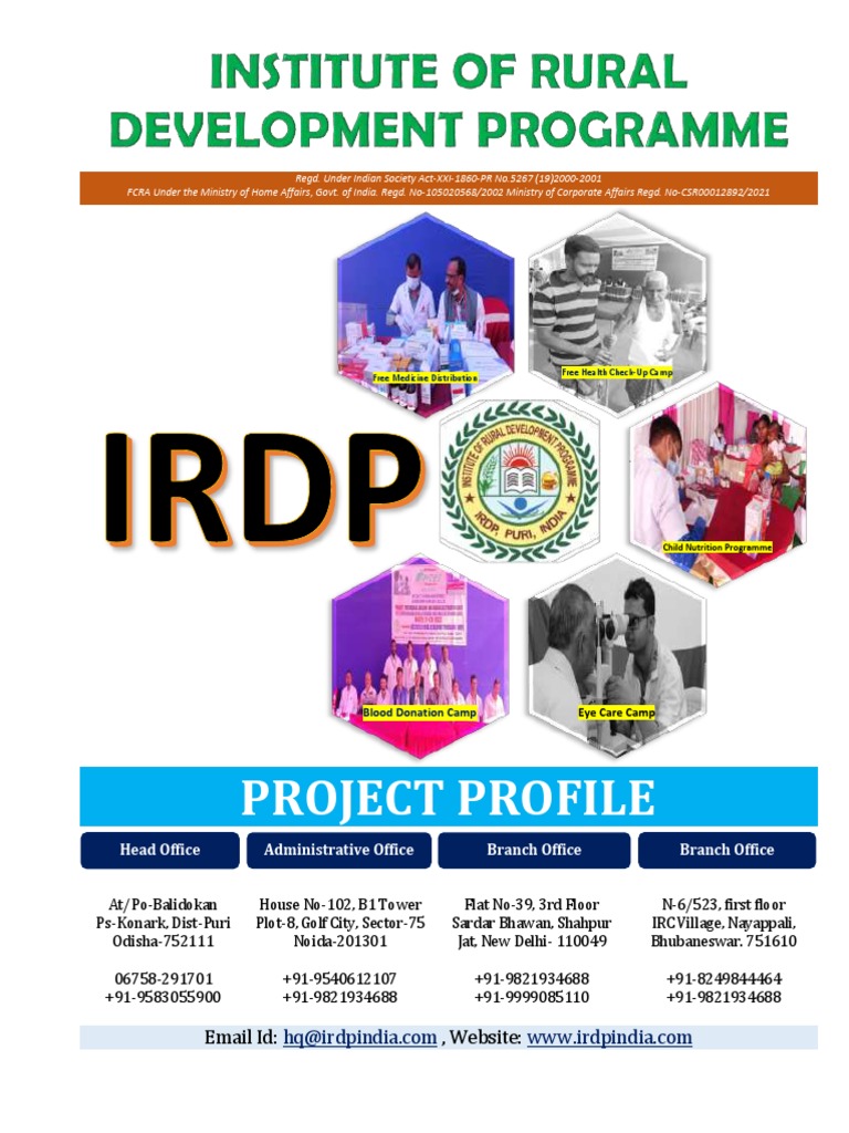 Project Profile Irdp 2023 Rev-02 | PDF | Governance | Child Care
