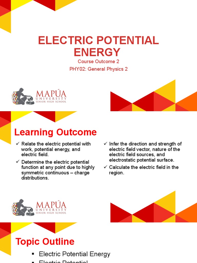 Phy02 Co2 2223 | PDF | Electric Field | Potential Energy