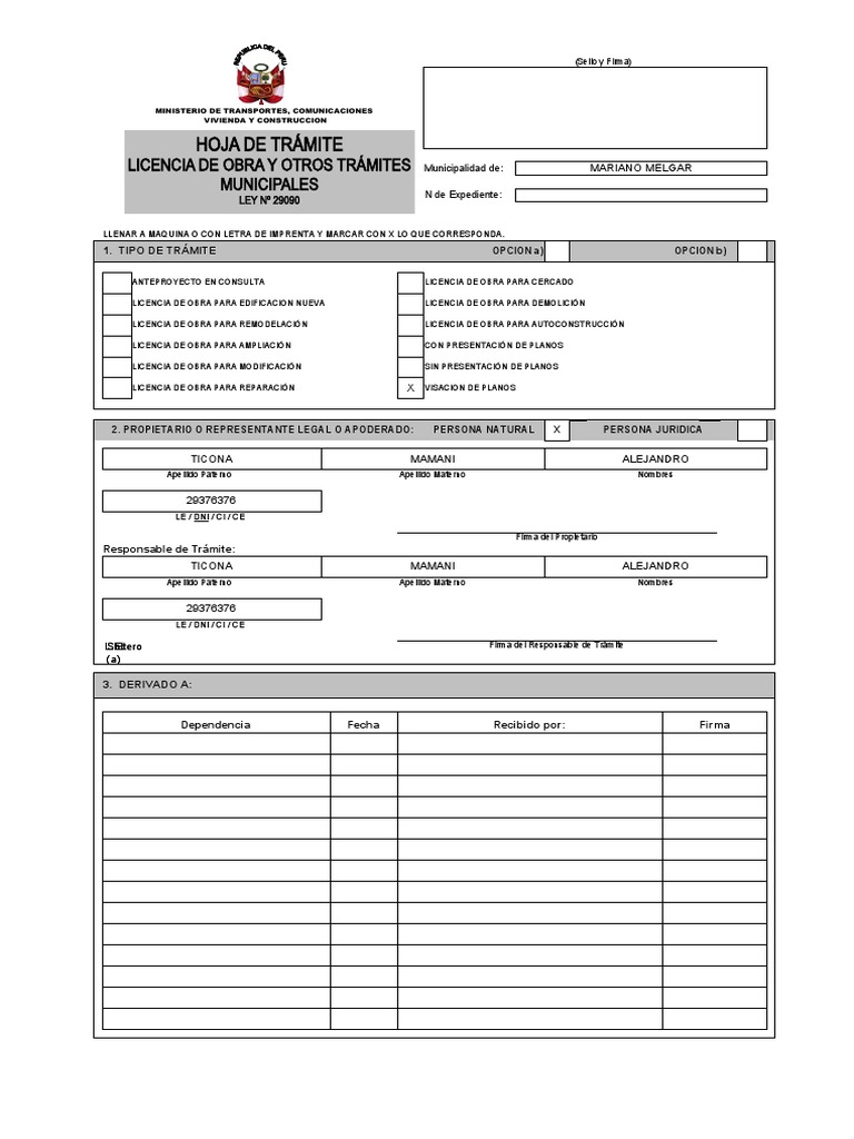 Fom + Hoja de Tramite | PDF