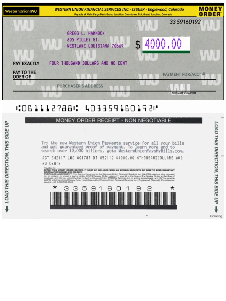 Money Order | PDF
