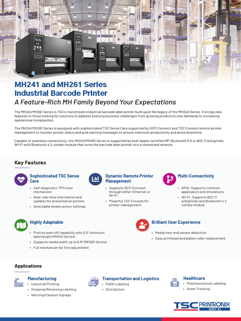 MH241 MH261 Datasheet ENG | PDF | Universal Product Code | Printer (Computing)