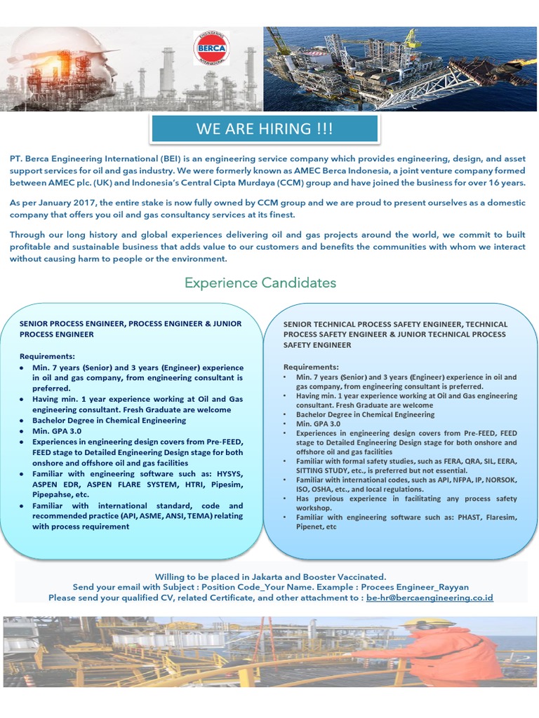 Process Engineer & Technical Process Safety Engineer - OK | PDF | Engineer | Engineering