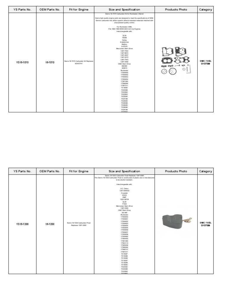 Omc Fuel System | PDF | Carburetor | Vehicles