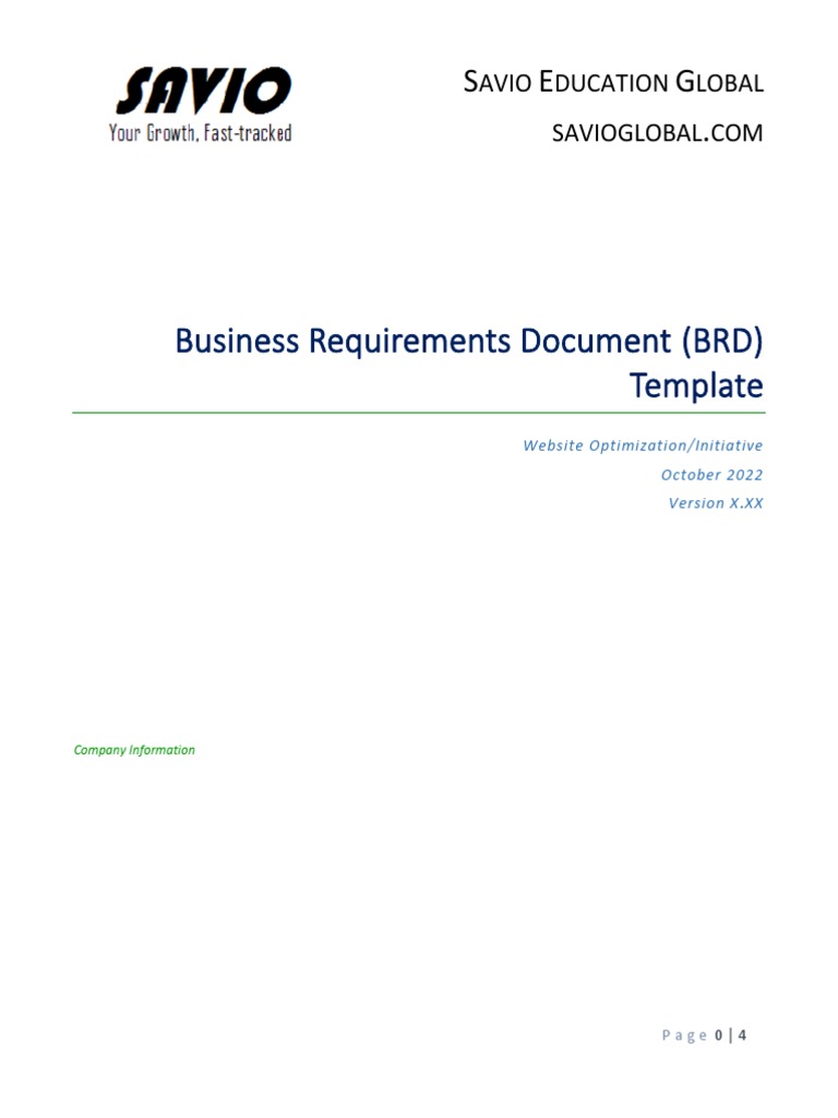 Brd Template Draft 1 | Pdf | Search Engine Optimization | Business